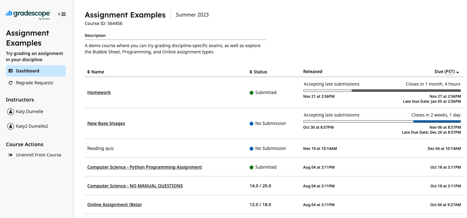 Submitting after a Deadline – Gradescope Guides