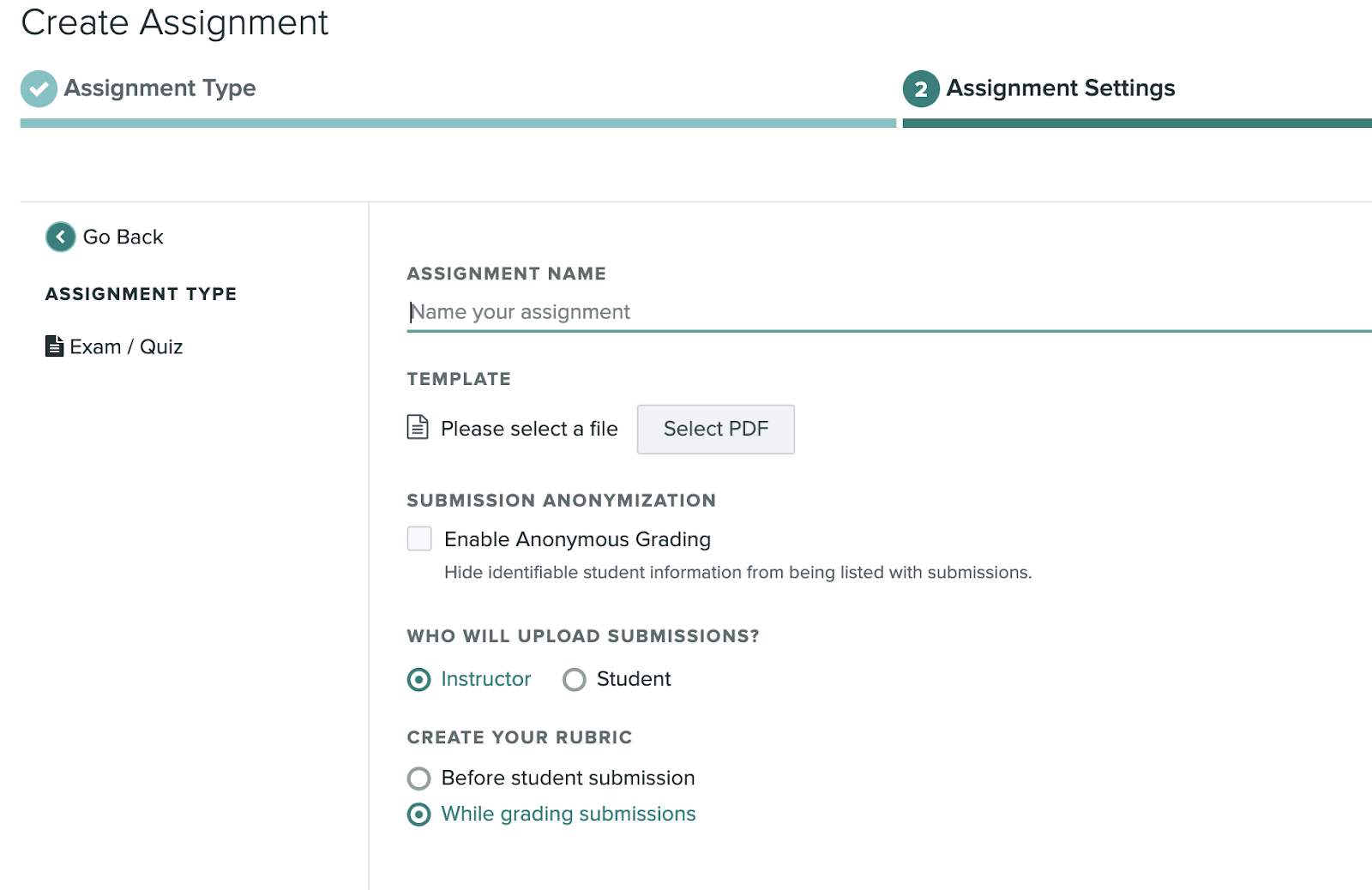 Assignment Settings Overview – Gradescope Guides