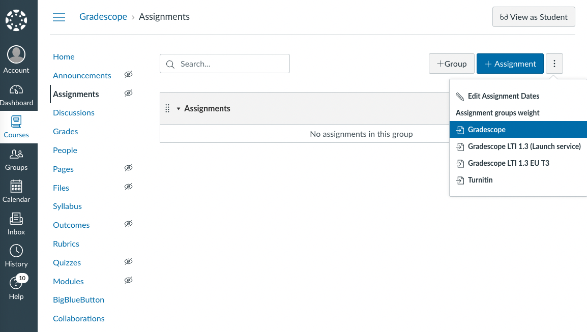 Using Gradescope LTI 1.3 with Canvas as an Instructor – Gradescope Guides